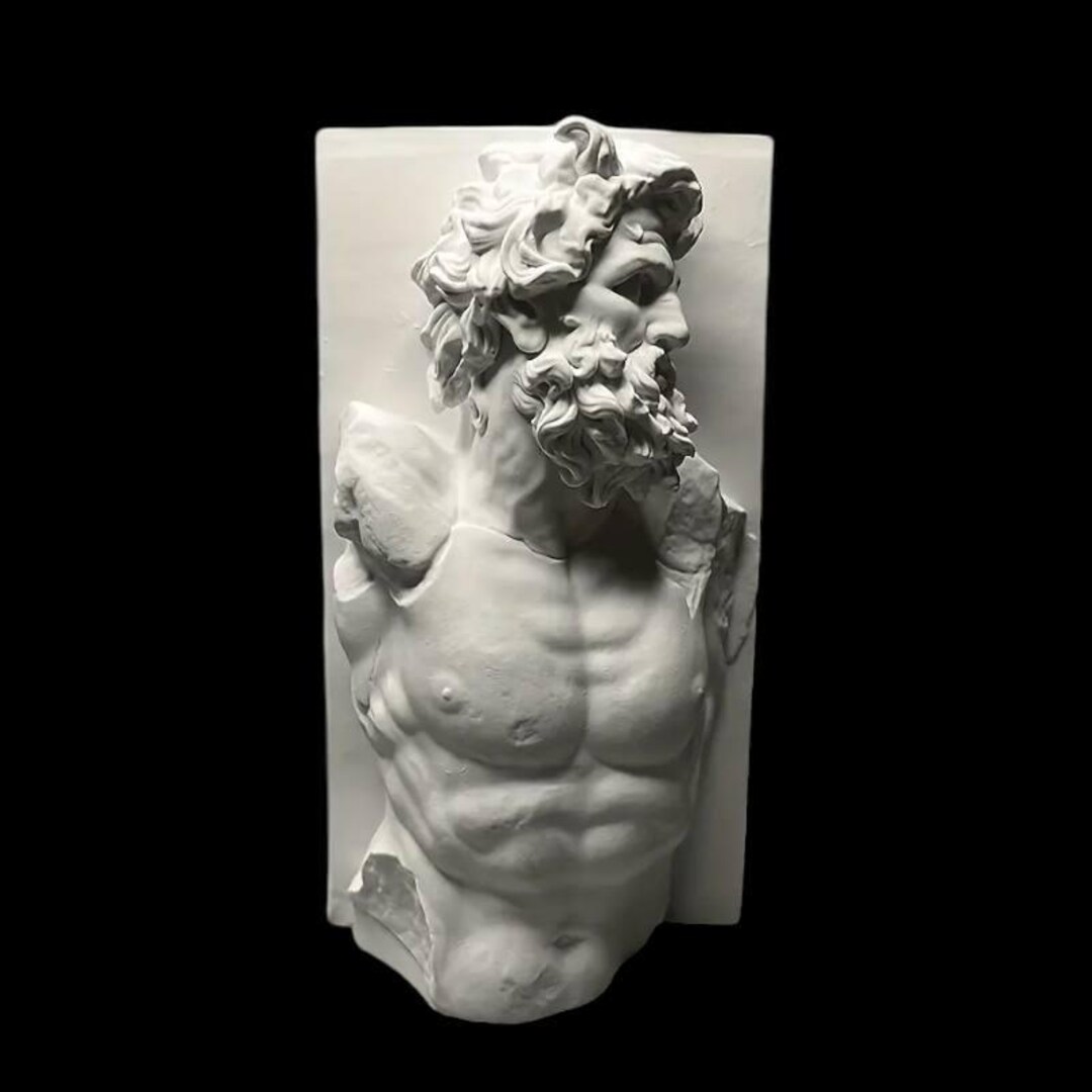 Zeus Gypsum Sculpture – Handcrafted Greek God Figure, Classic ...