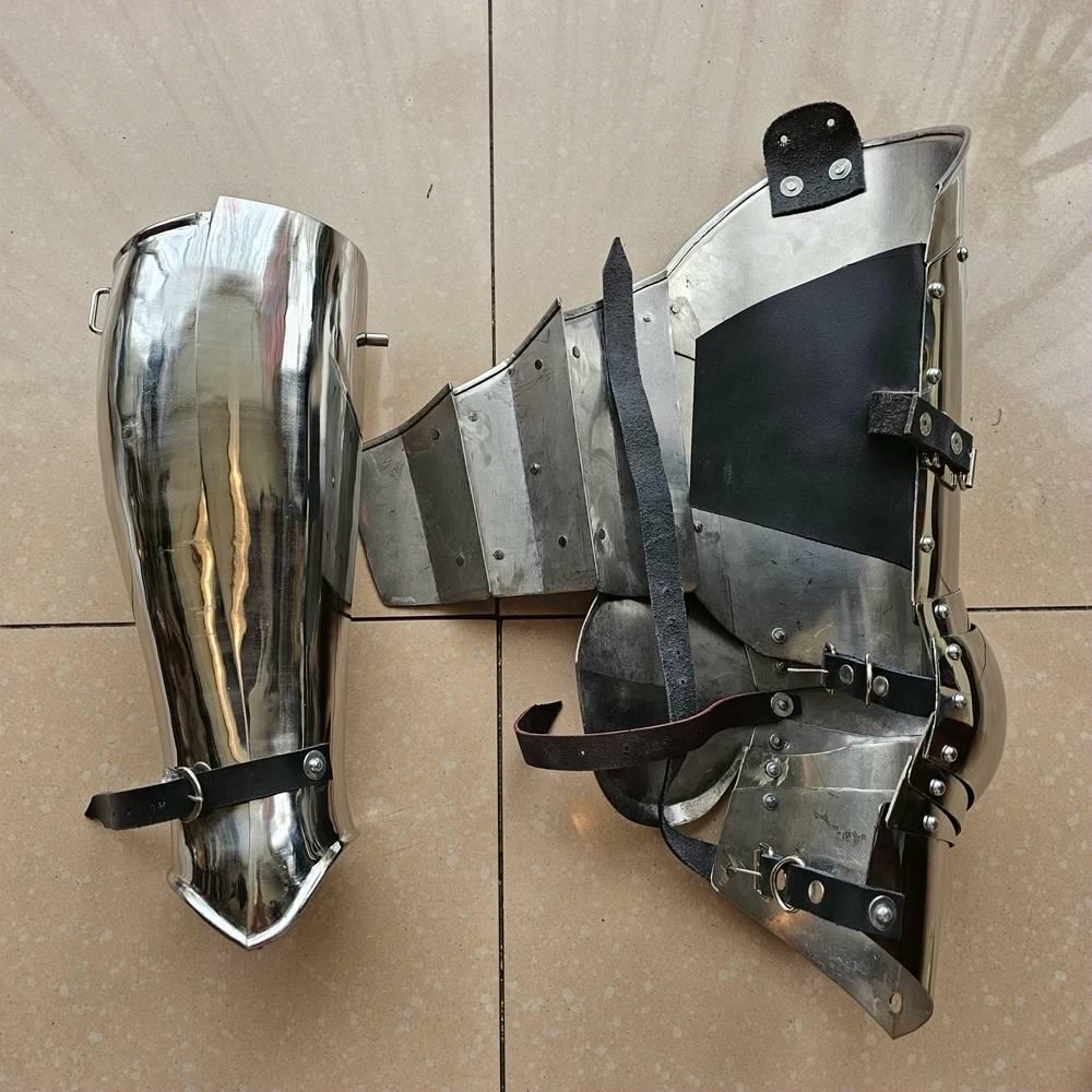 Handmade Medieval Chevalier Armor Cuisses Poleyn Greaves Authentic ...