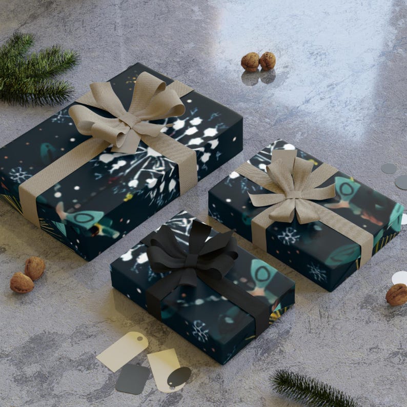 Colorful Gift Wrapping Paper Roll, Floral Pattern, Eco-friendly ...