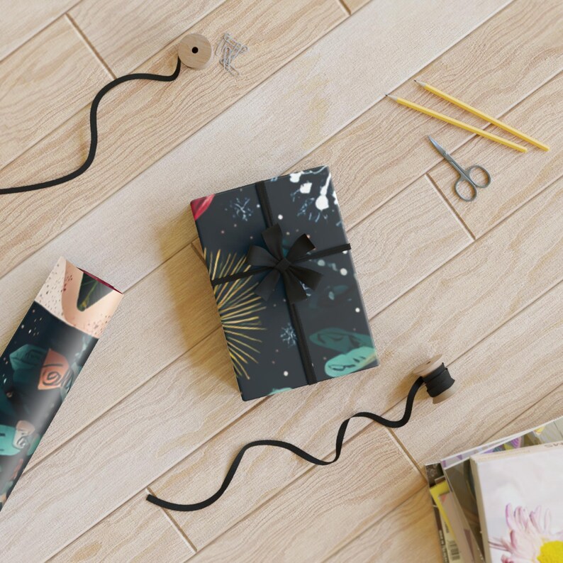 Colorful Gift Wrapping Paper Roll, Floral Pattern, Eco-friendly ...