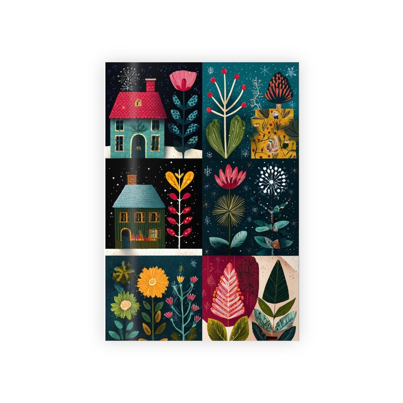 Colorful Gift Wrapping Paper Roll, Floral Pattern, Eco-friendly ...