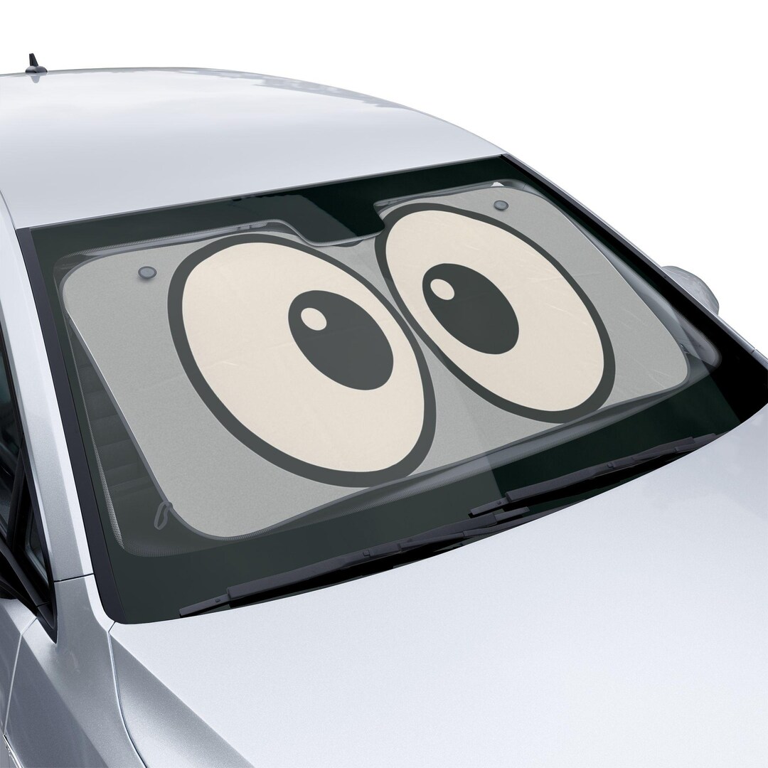 Cartoon Eye Car Sun Shade: UV Protection, Road Trip Fun - Etsy