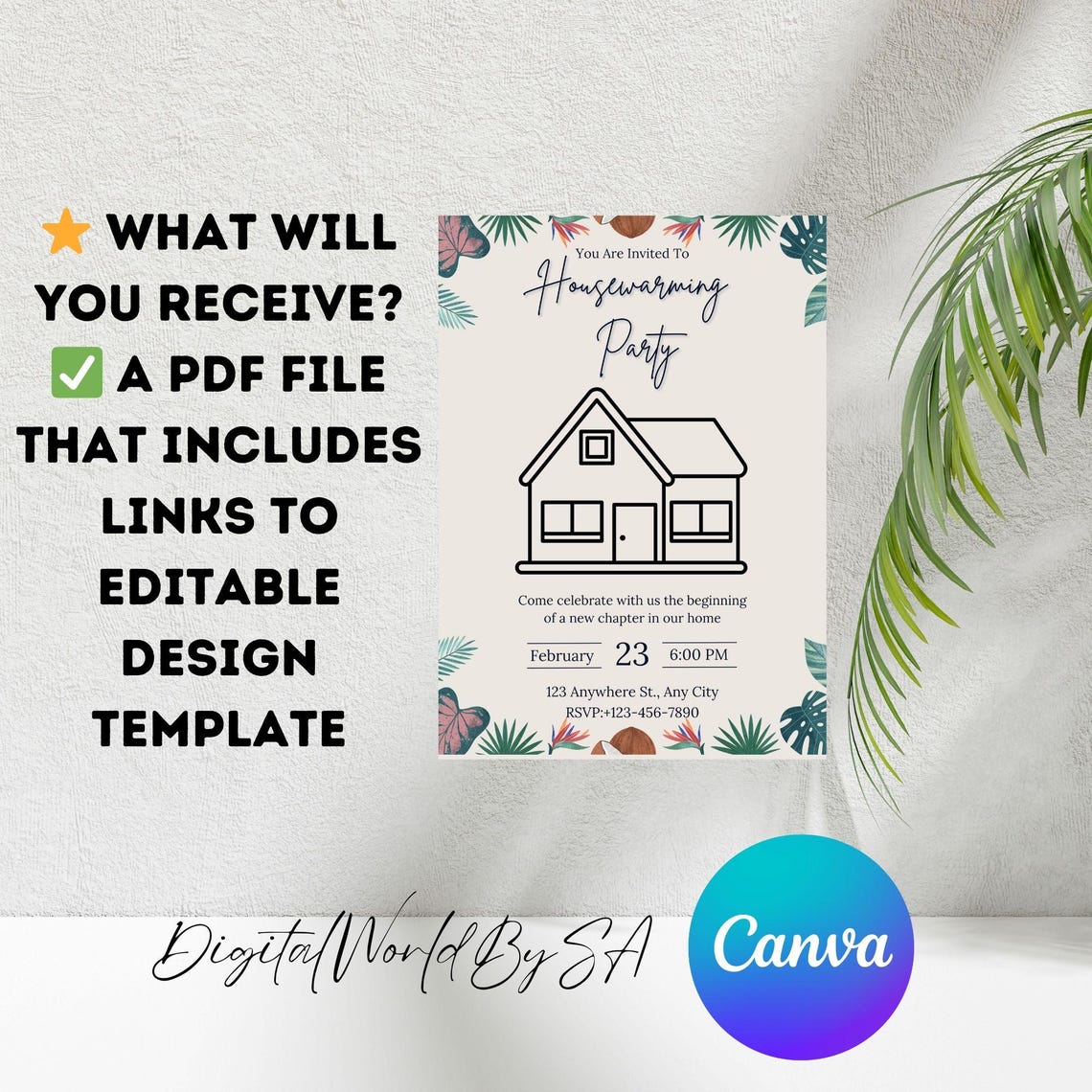 Housewarming Invite Template, Digital House Warming Invitation Video ...