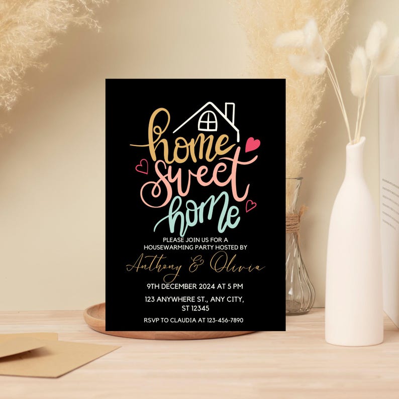 Editable HOUSEWARMING Party Invitation | House Party | Welcome Party ...
