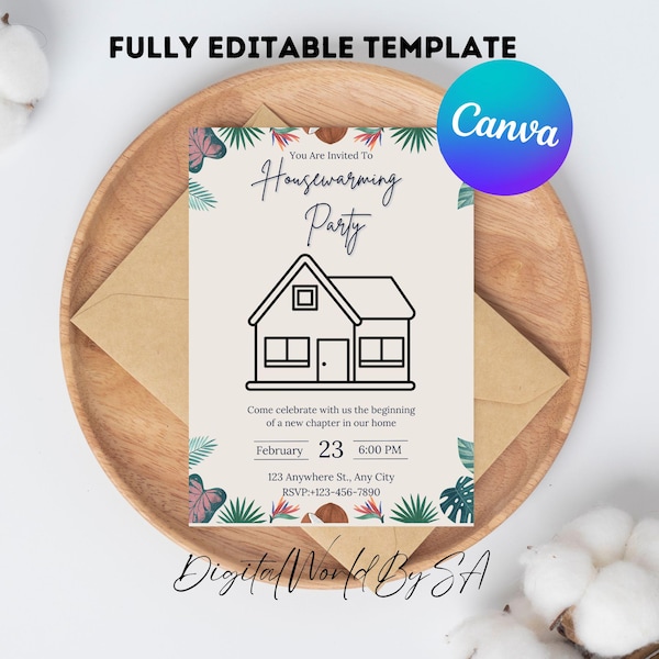 Housewarming Invite Template, Digital House Warming Invitation Video ...