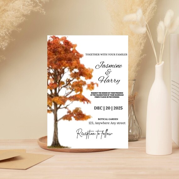 Rustic Autumn Tree Template