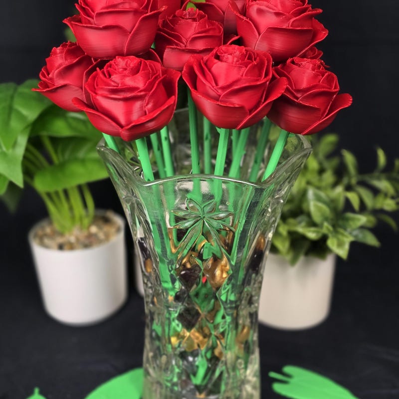 Printed Roses - Etsy