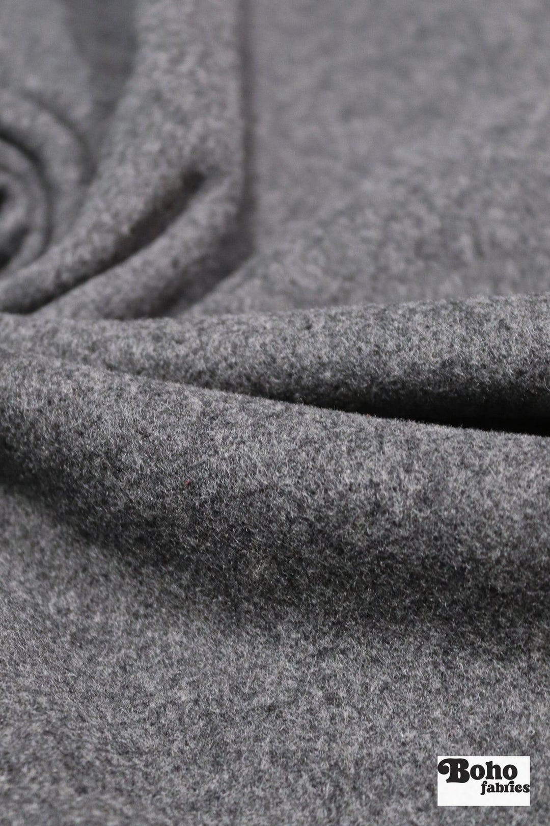 Heather Gray, Italian Melton Wool Coating Fabric - Etsy