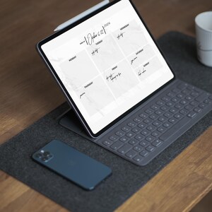 Aesthetic Marble Printable Calendar / Weekly Planner Template JPG/PNG ...