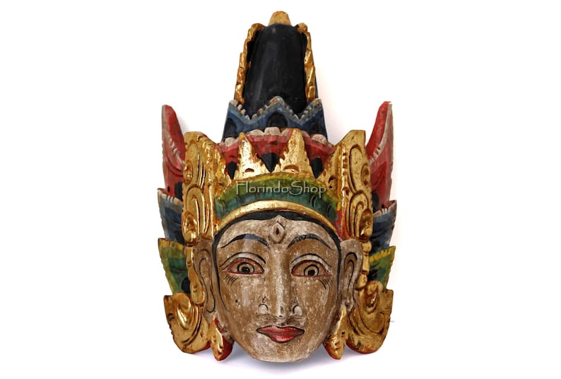 Balinese Wooden Mask by Dewi Sinta or of the God Rama Indonesia ...