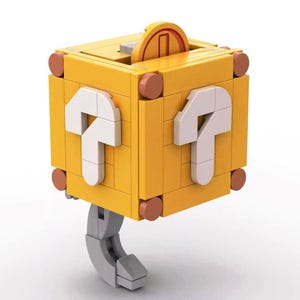 Super Mario Question Mark Block Keychain Holder Kit DIY Brick Set With ...