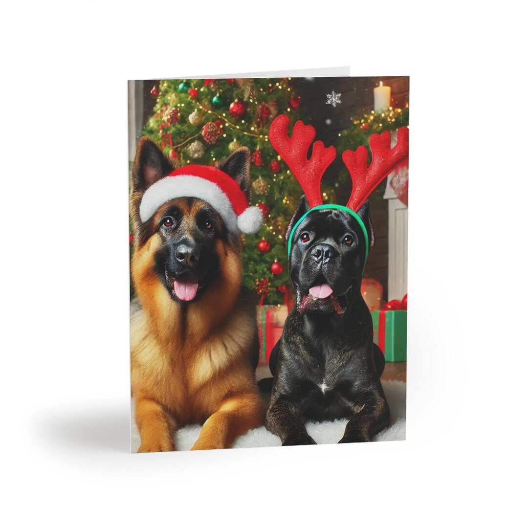 German Shepherd , Cane Corso Christmas Card , Gift for Them , Gift for ...