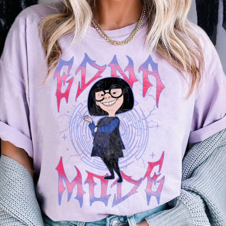 Edna Mode Villain Comfort Color Shirt, Disney the Incredibles T-shirt ...
