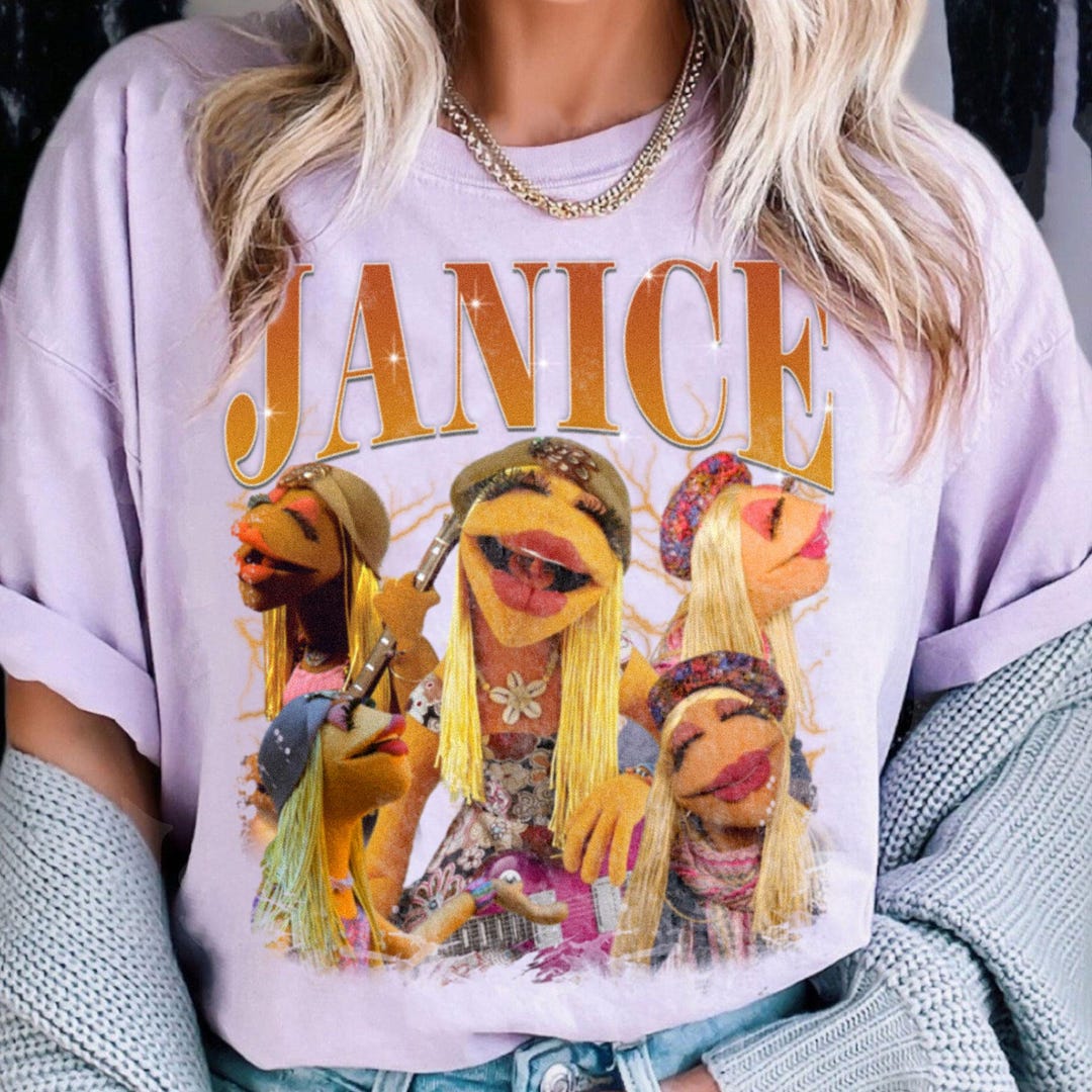 Janice the Muppets Comfort Color Shirt, Trending Unisex Tee, Disneyland ...