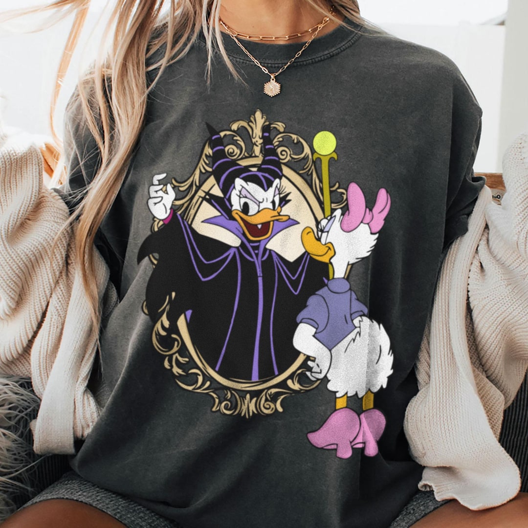Daisy Duck Maleficent Comfort Color T-shirt, Trending Unisex Tee ...