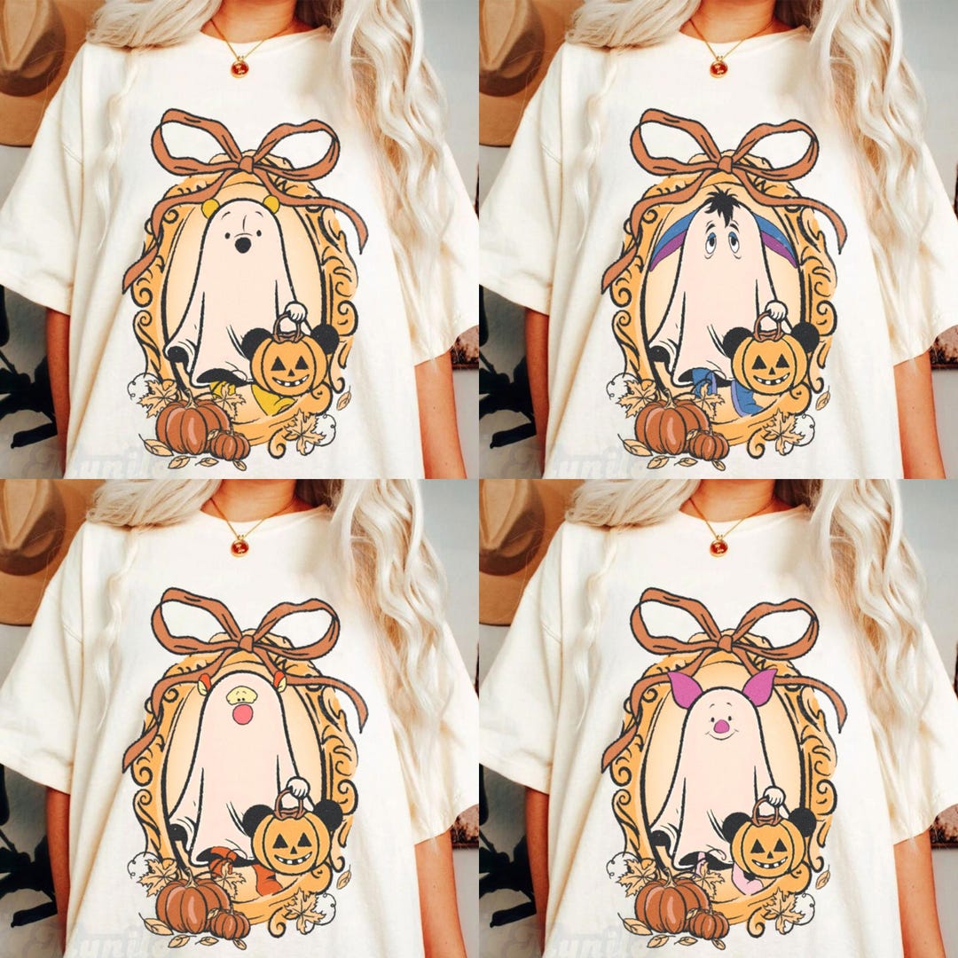 Pooh, Piglet, Eeyore, Tigger Ghost Halloween Comfort Color T-shirt ...