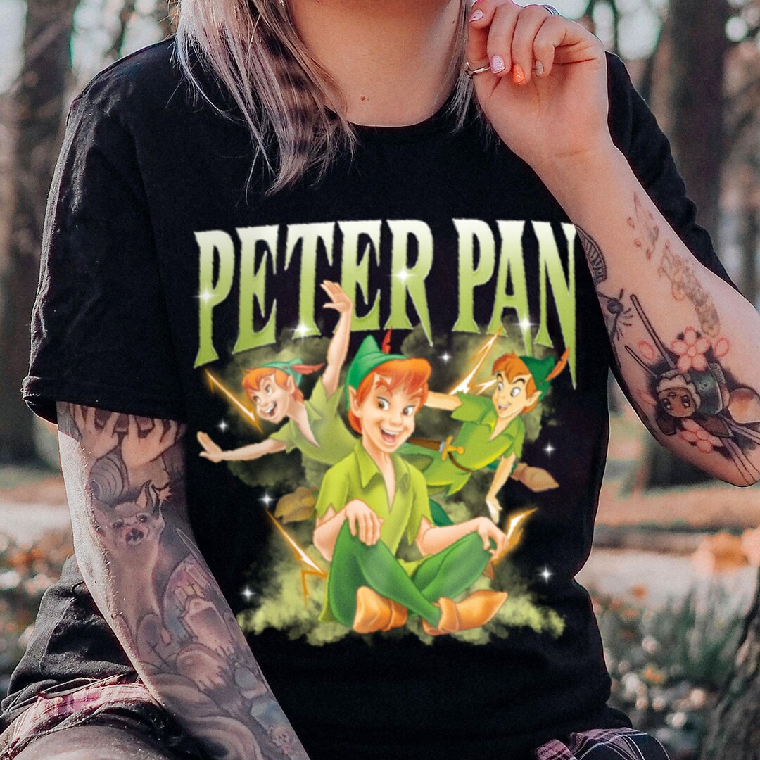 Peter Pan and Tinker Bellretro Comfort Color T-shirt, Valentine Gift ...