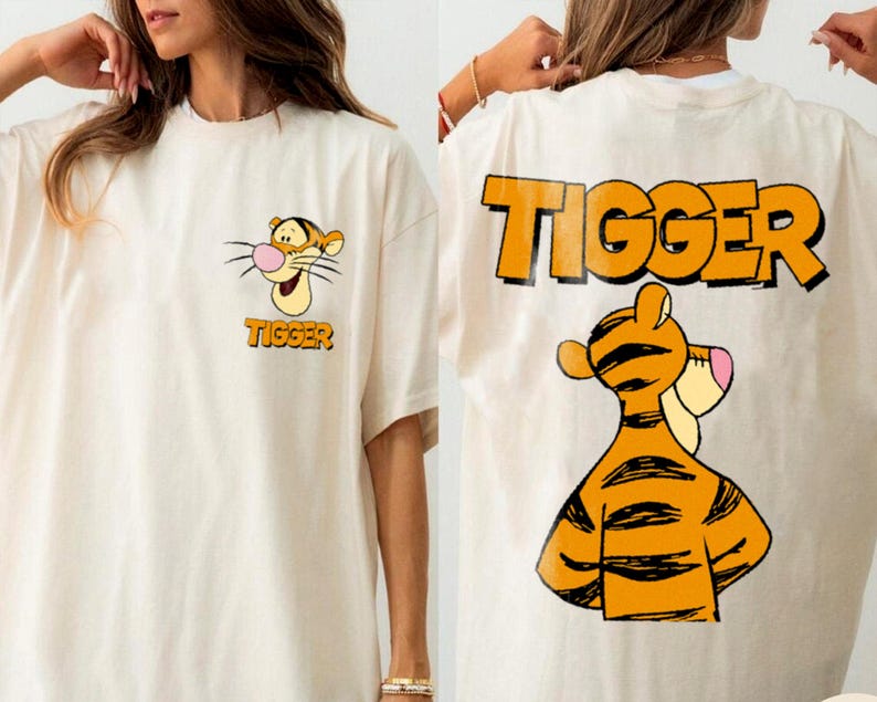 Tigger Big Face Comfort Color T-shirt, Trending Unisex Tee, Disneyland ...