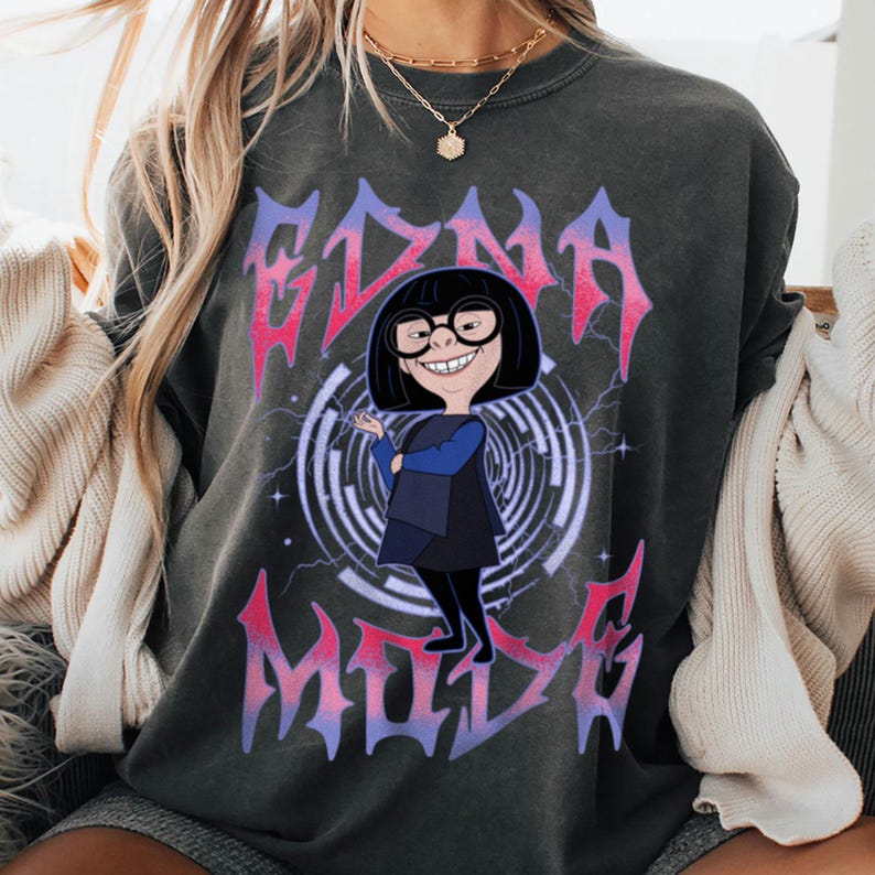 Edna Mode Villain Comfort Color Shirt, Disney the Incredibles T-shirt ...