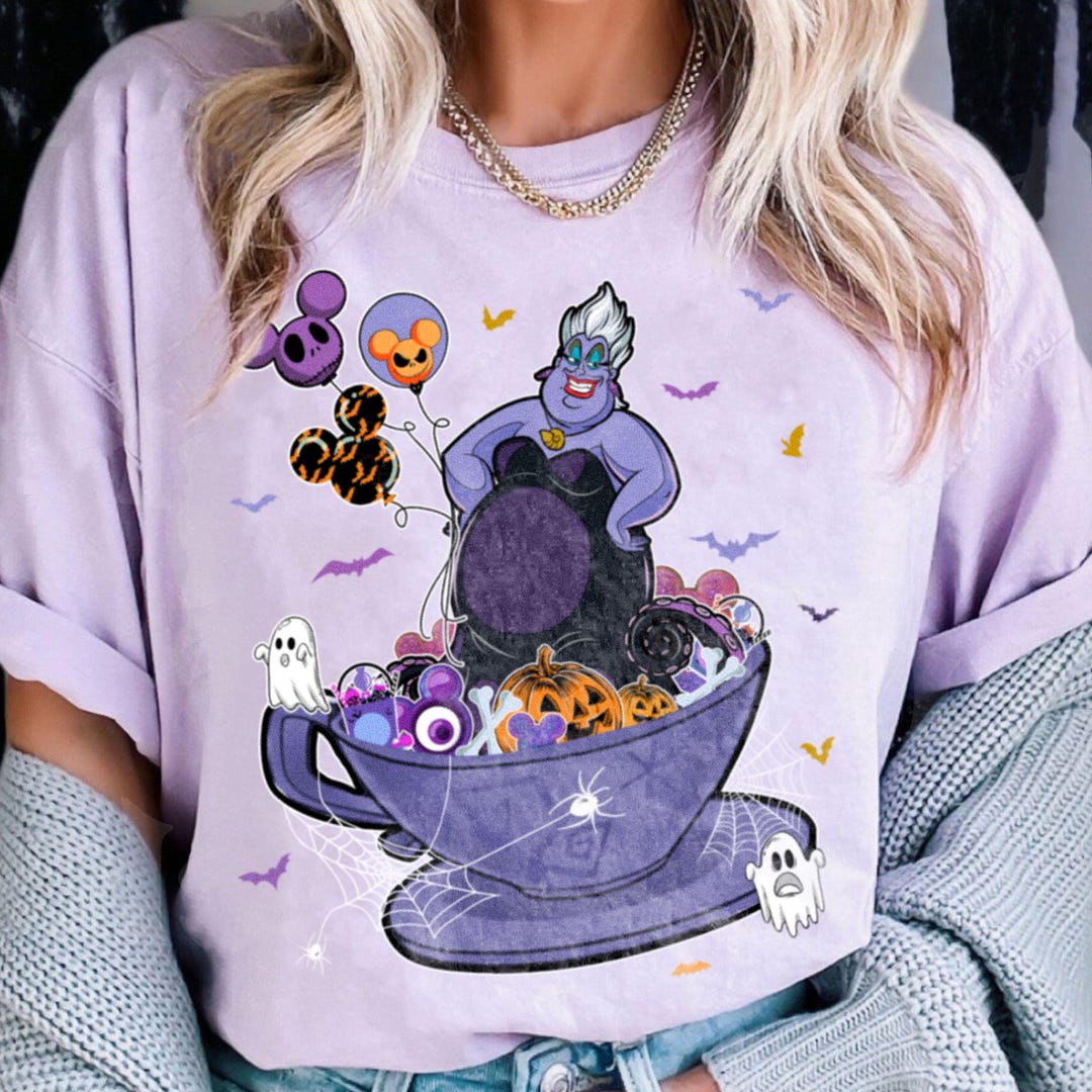 Ursula Teacup Mickey Balloons Comfort Shirt, Spooky Season Shirt ...