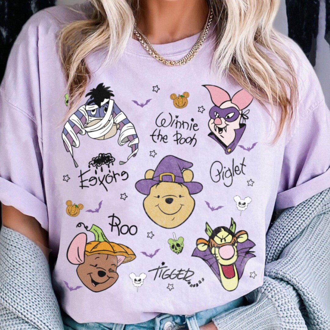 Pooh Friends Eeyore Piglet Tigger Costume Villains Comfort Color Shirt ...