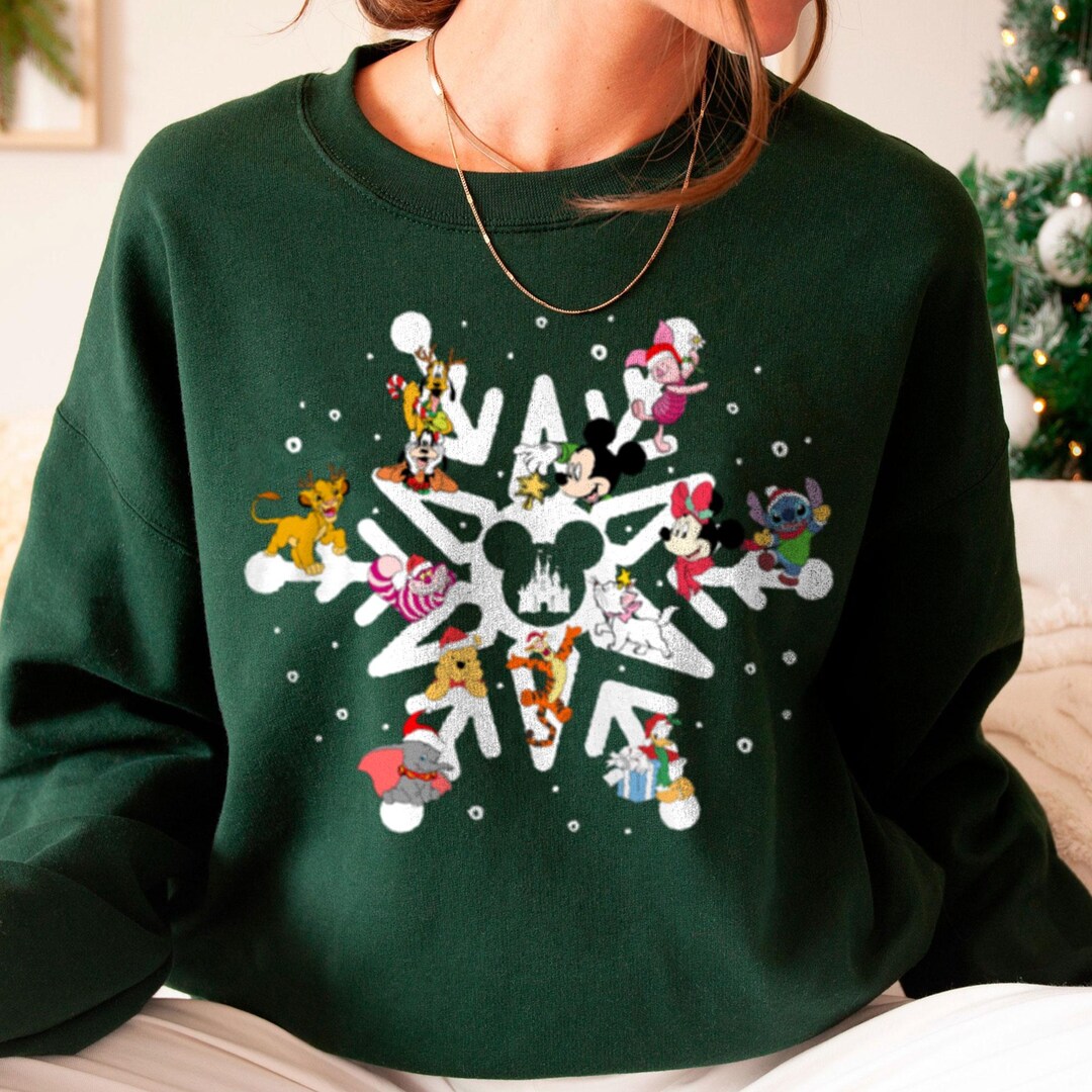 Mickey Simba Dumbo Tigger Pooh Stitch Snowflake Verymerry Party X-mas ...