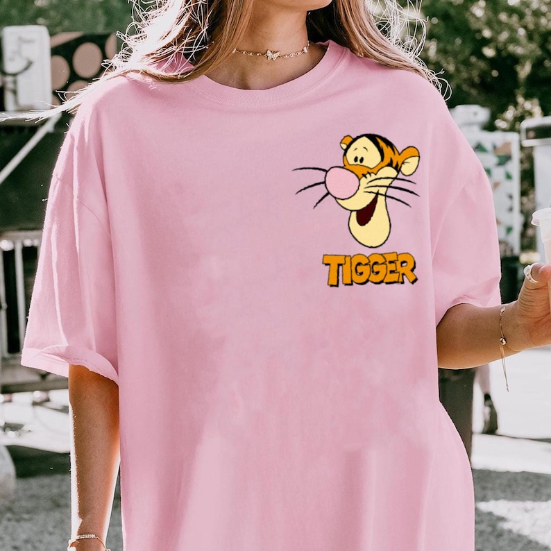 Tigger Big Face Comfort Color T-shirt, Trending Unisex Tee, Disneyland ...