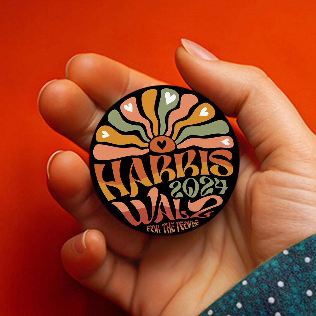 Kamala Harris Walz 2024 for the People Pin Button, Kamala Harris Tim ...