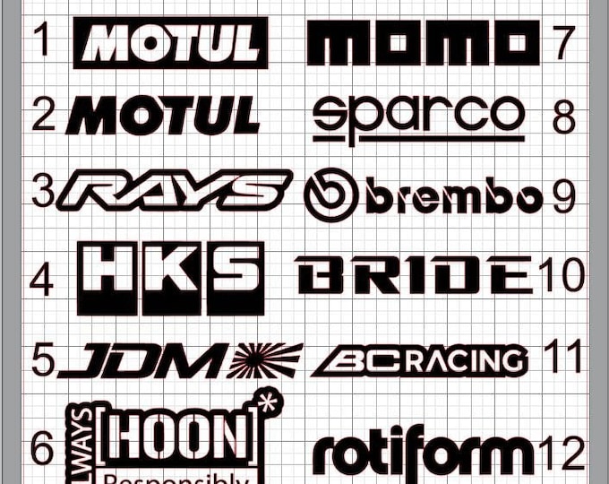 Car Sponsor Decals, JDM Sponsor Decals, Vinyl Decals, JDM Decals, Motul ...
