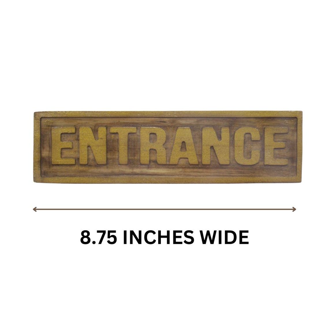 Handcrafted Reclaimed Wood Recycled Wood Entrance Sign - 8.75” X 2.5 ...
