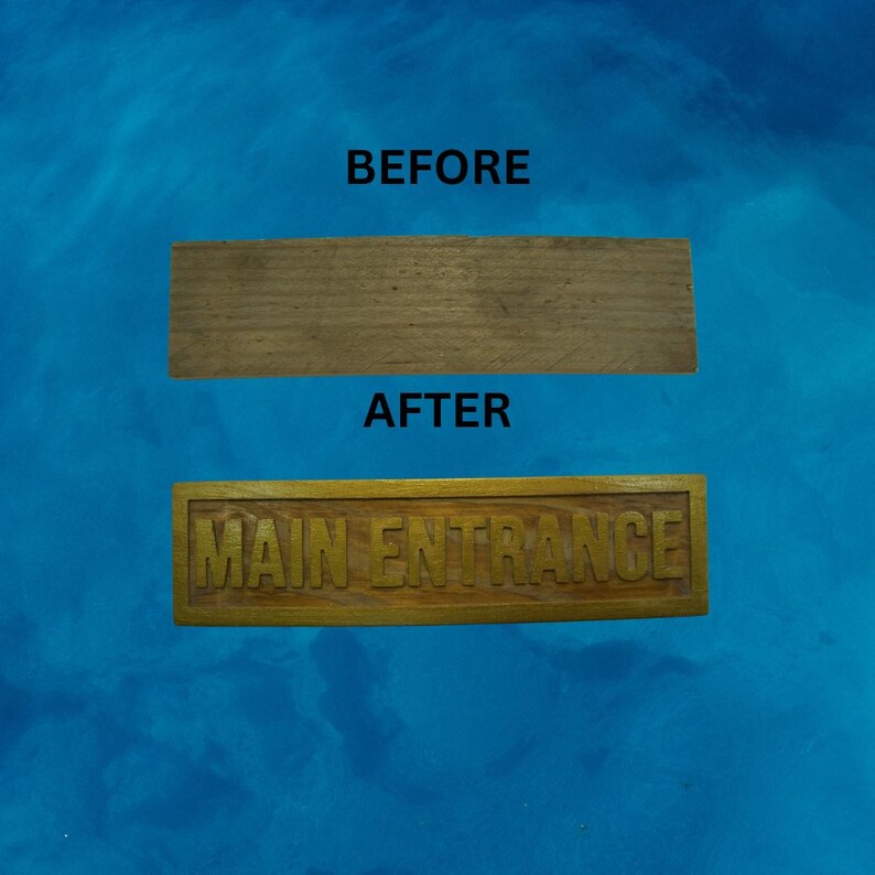 Handcrafted Reclaimed Wood Handcrafted Walnut Main Entrance Sign ...