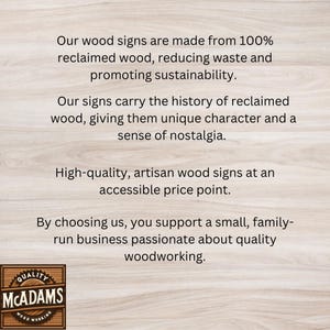 Back Entrance Sign - Recycled Wood With Raised Gold Letters - Walnut ...