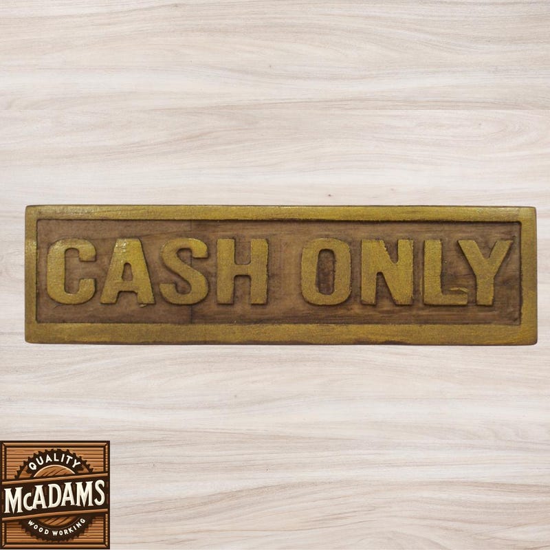 Cash Only Sign - Etsy