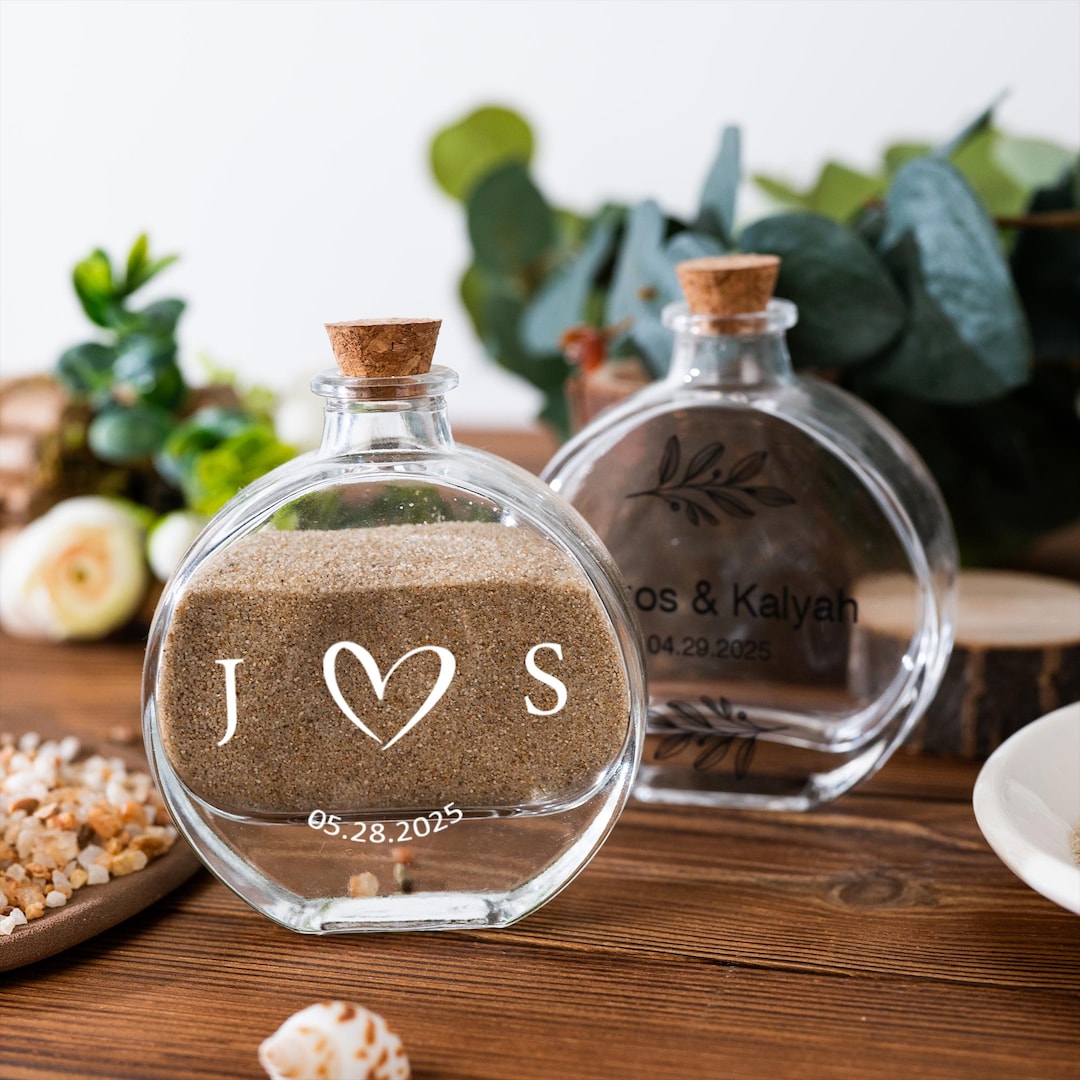 Personalized Honeymoon Keepsake Sand Jar,heart Honeymoon Sand Jar ...