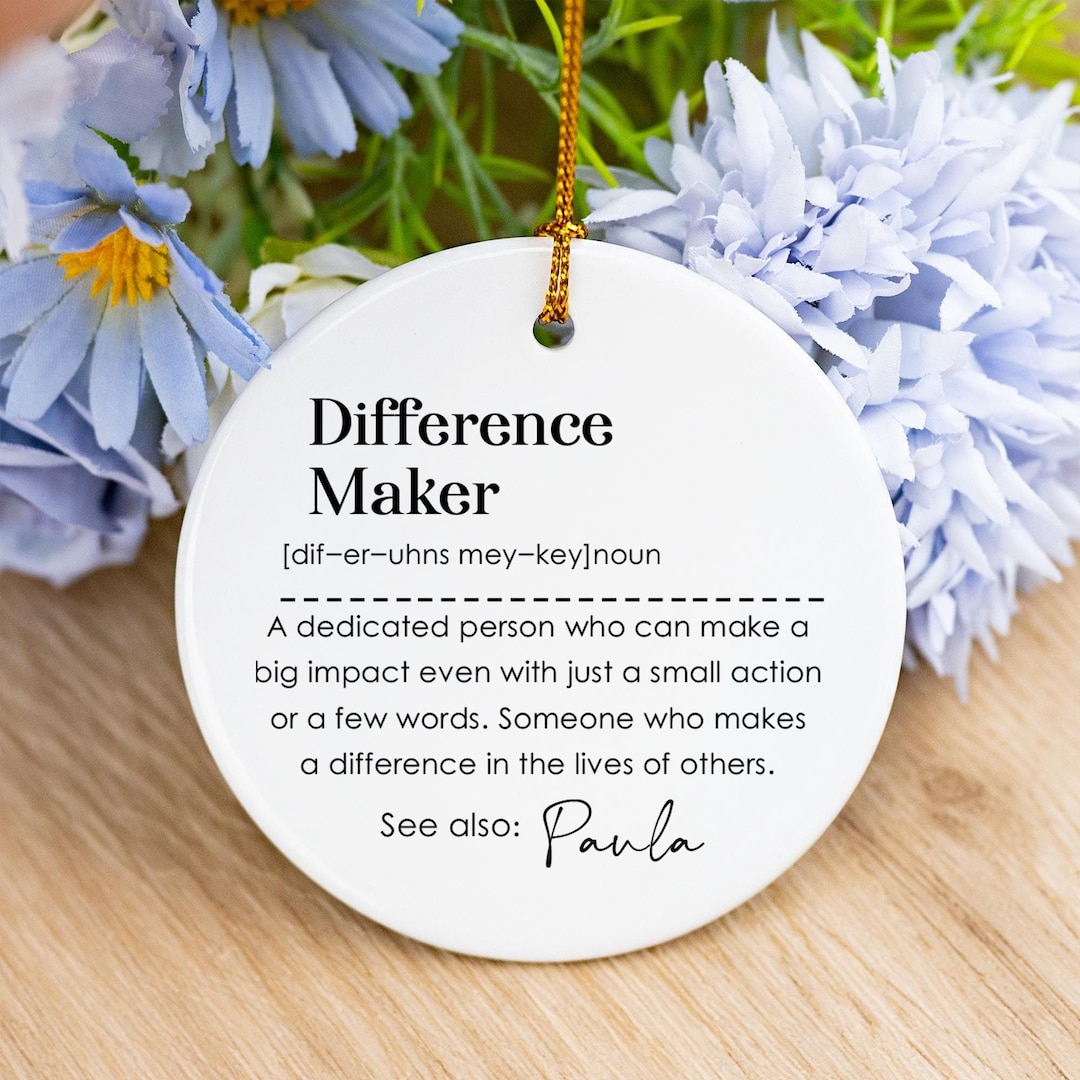 Personalized Difference Maker Gift,difference Maker,mentor Appreciation ...