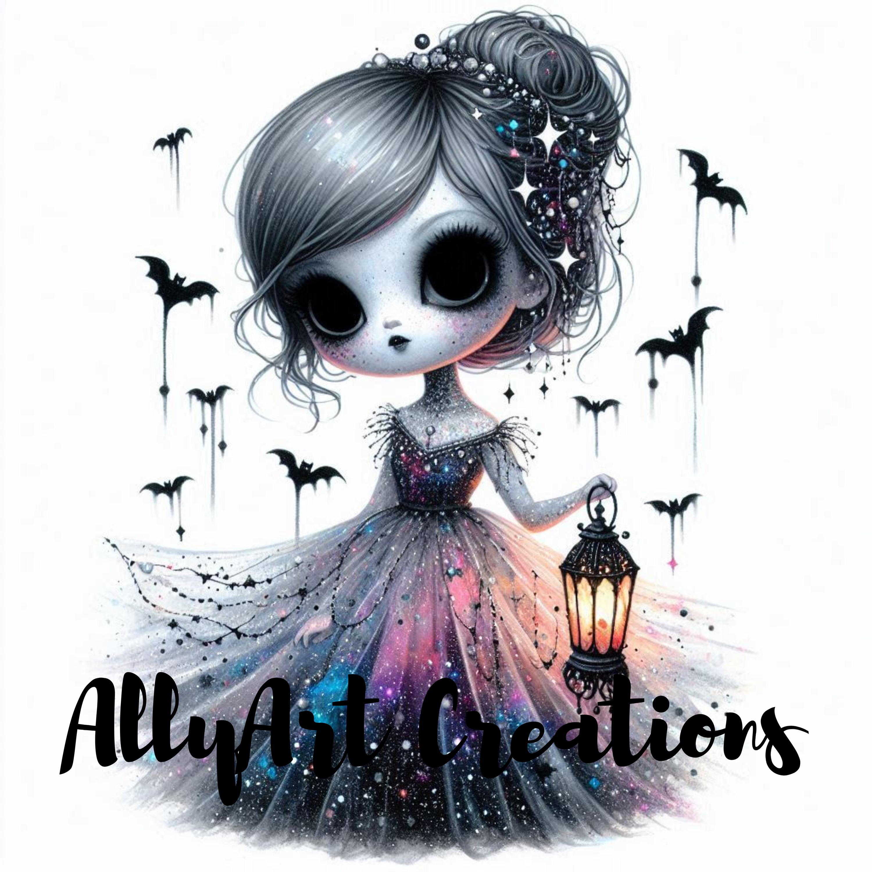 Zombie Bride Doll Clipart - Horror Bride Clipart - Gothic Bridal JPG ...
