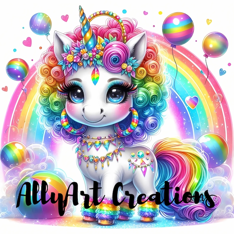 Watercolor Rainbow Unicorn Clipart - Watercolor Unicorn Graphics ...