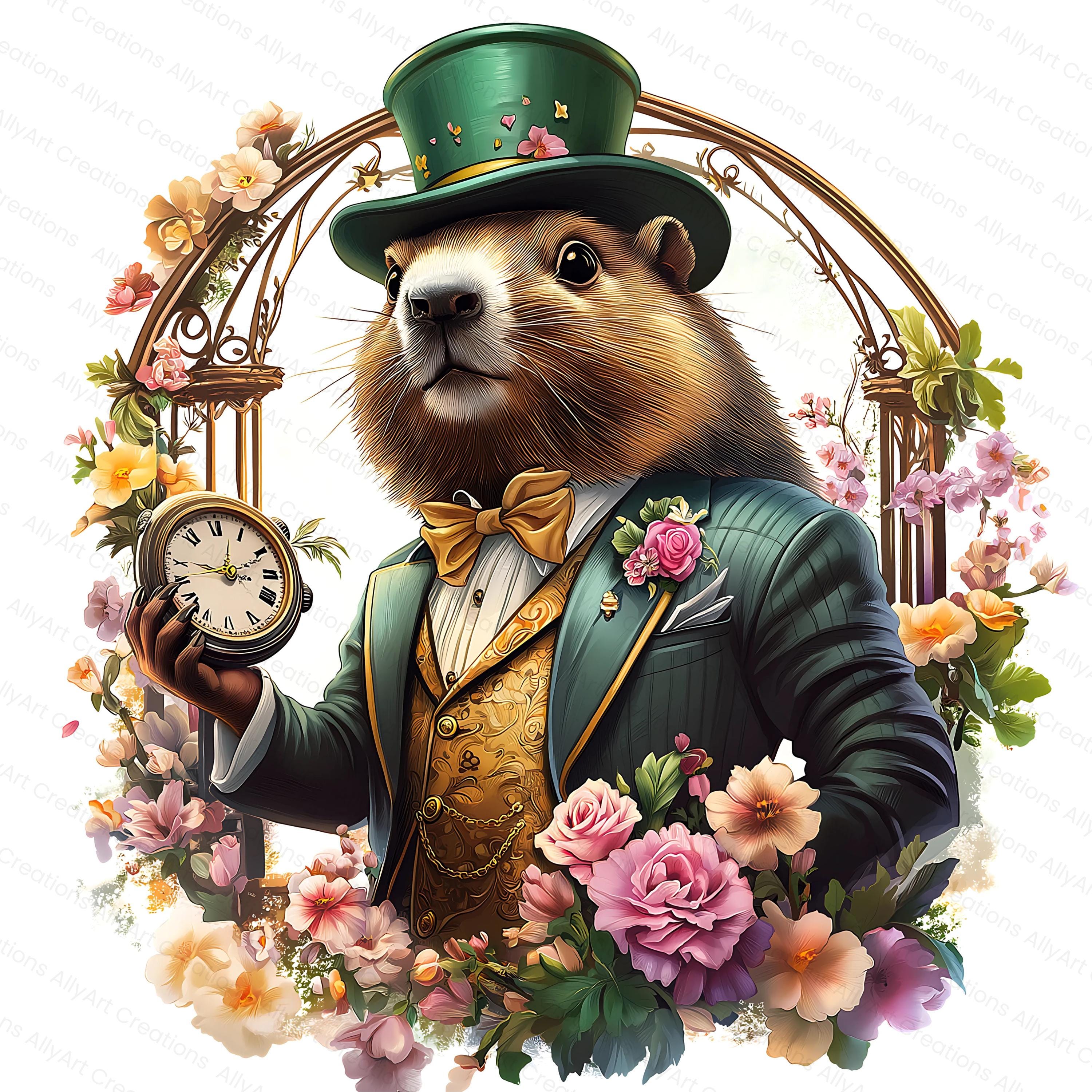 Happy Groundhog Day Clipart - Groundhog Clipart- Adorable Groundhog JPG ...