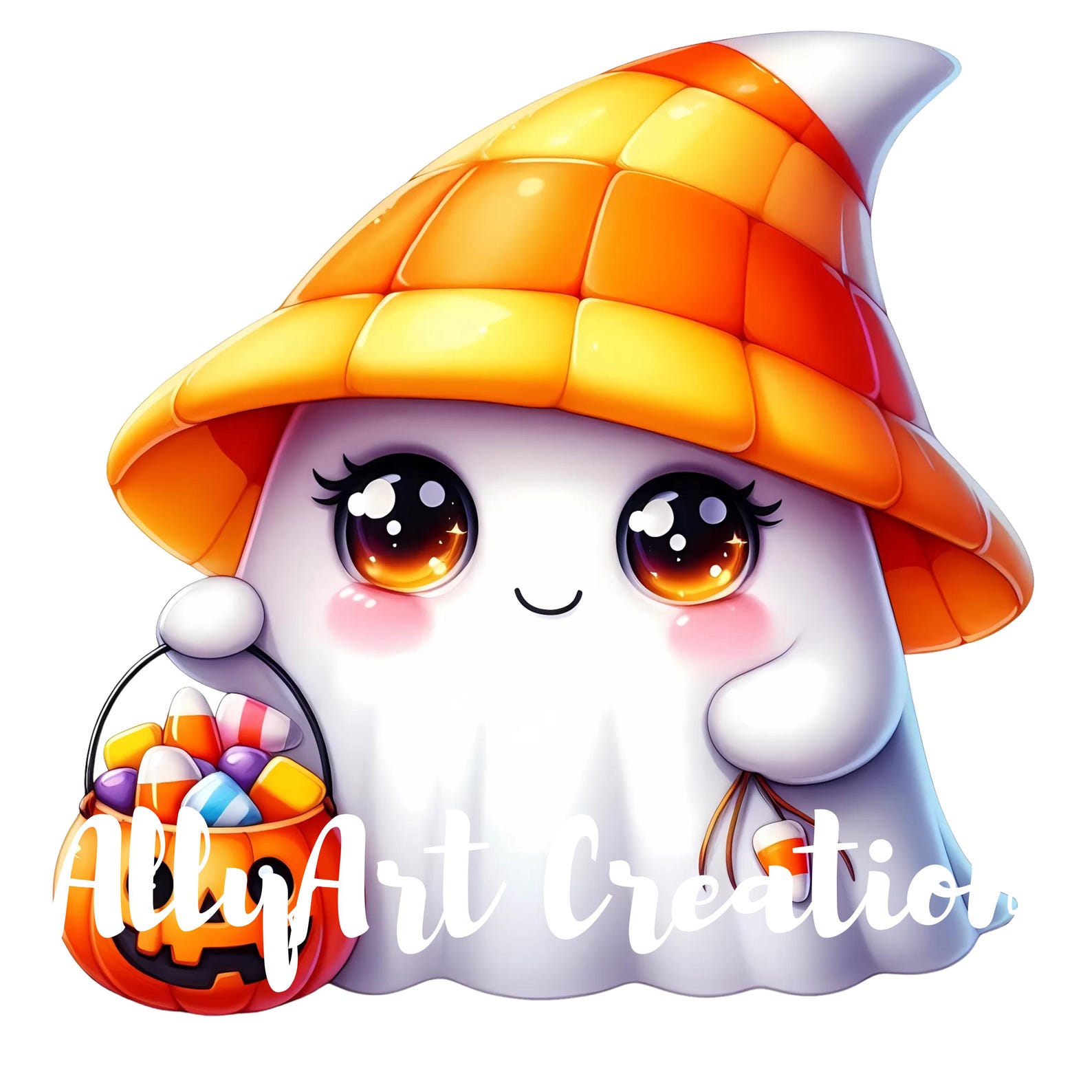 Cute Ghost Clipart - Halloween Clipart - Watercolor Clipart - Junk ...