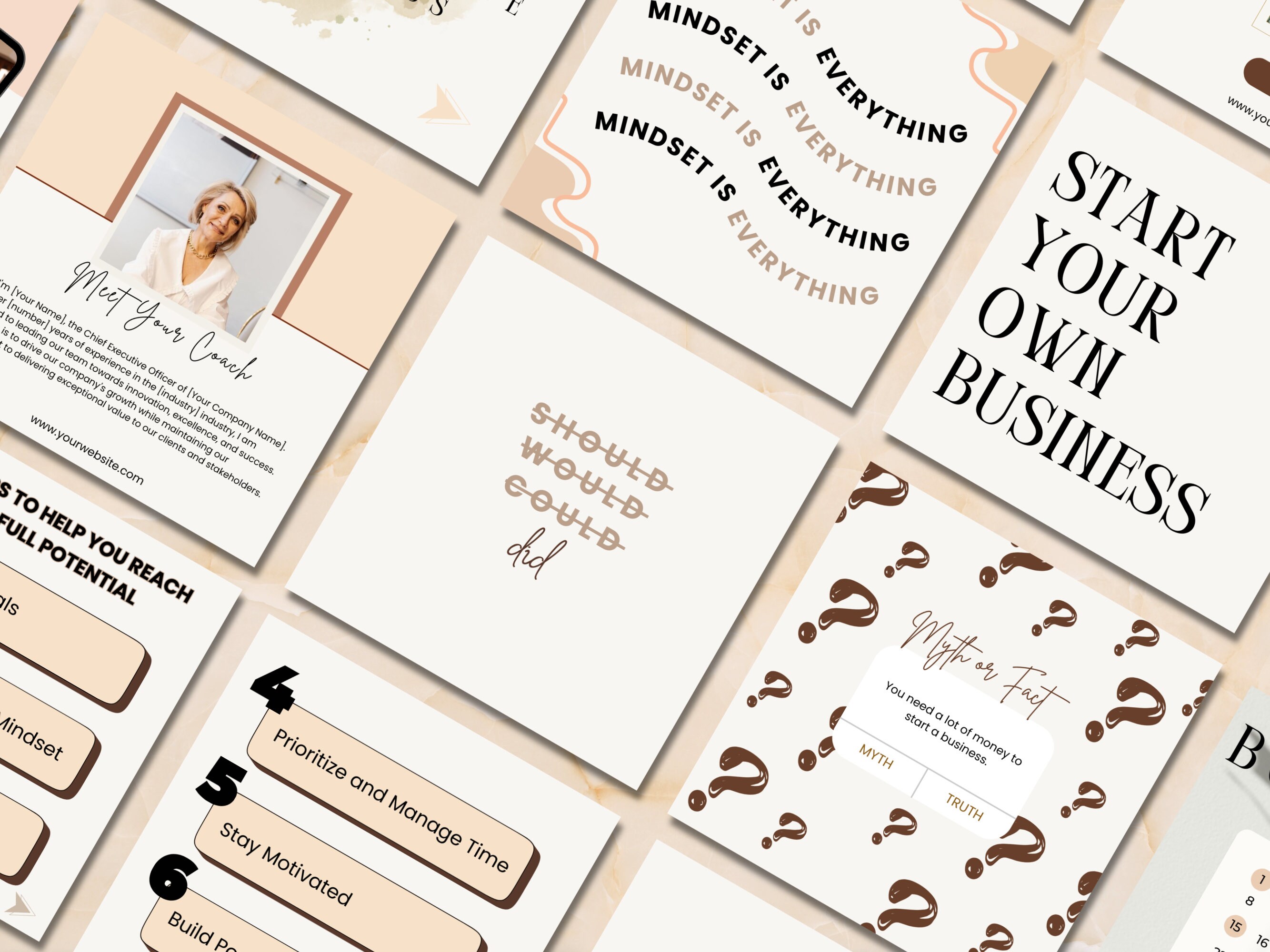 50 Instagram Templates for Course Creators Canva Templates Editable ...