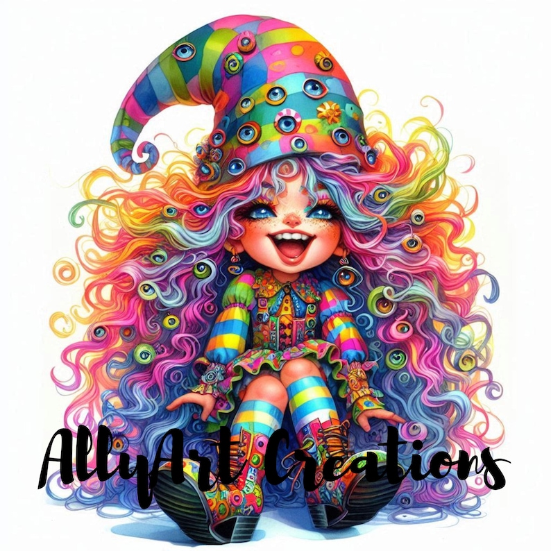 Halloween Gnome Clipart - Adorable Witch Gnome - Spooky Cute Fantasy ...