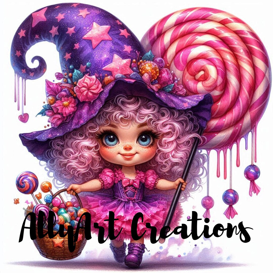 Halloween Gnome Clipart - Adorable Witch Gnome - Spooky Cute Fantasy ...
