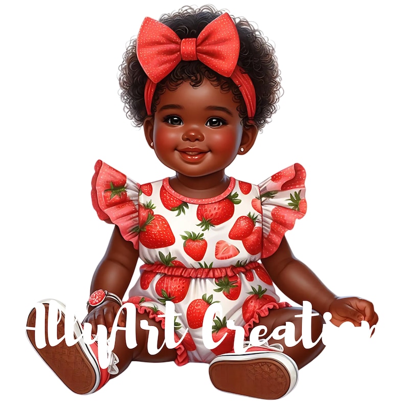 Strawberry Baby Clipart- Strawberry Baby Shower Clipart- Strawberry ...