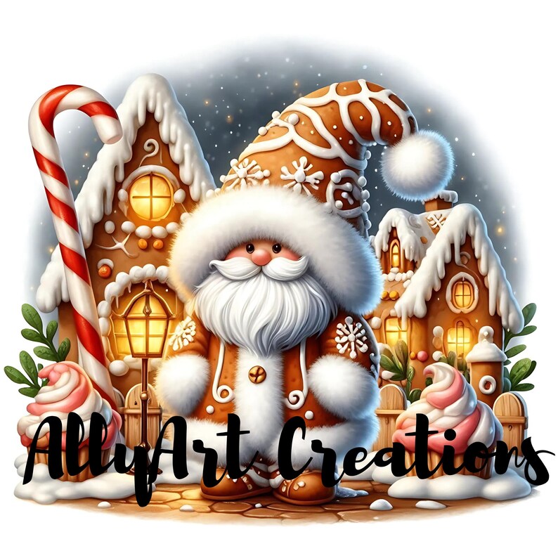 Gingerbread Winter Gnome Clipart - Gingerbread Gnome Clipart ...