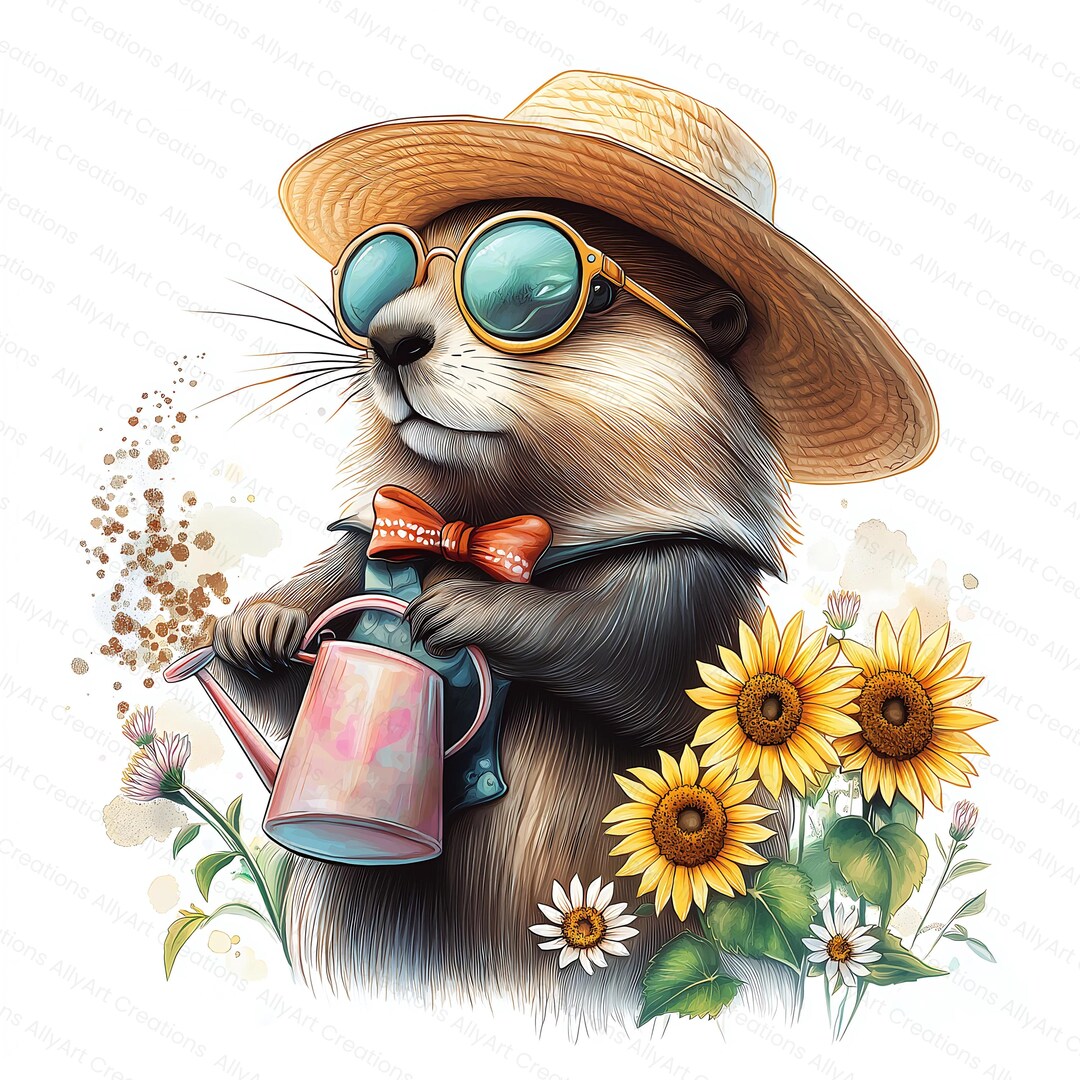 Happy Groundhog Day Clipart - Groundhog Clipart- Cute Watercolor JPG ...