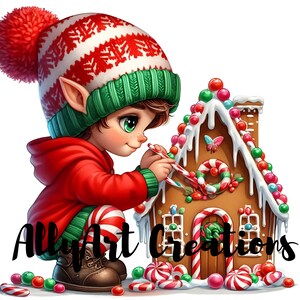 Christmas Elf Clipart – Cute Holiday Elf– Santa’s Helper Clipart ...