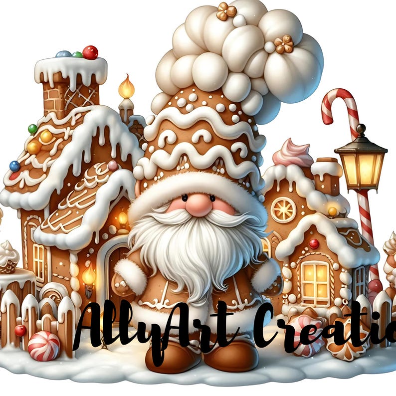 Gingerbread Winter Gnome Clipart - Gingerbread Gnome Clipart ...