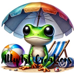 Summer Animals Clipart - Cute Summer Animals Clipart - Beach Animals ...
