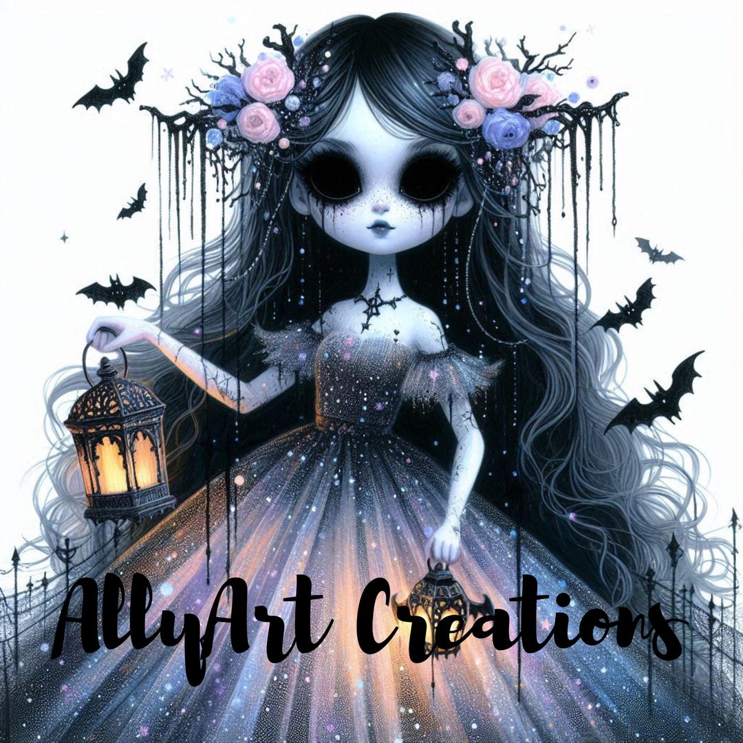 Zombie Bride Doll Clipart - Horror Bride Clipart - Gothic Bridal JPG ...