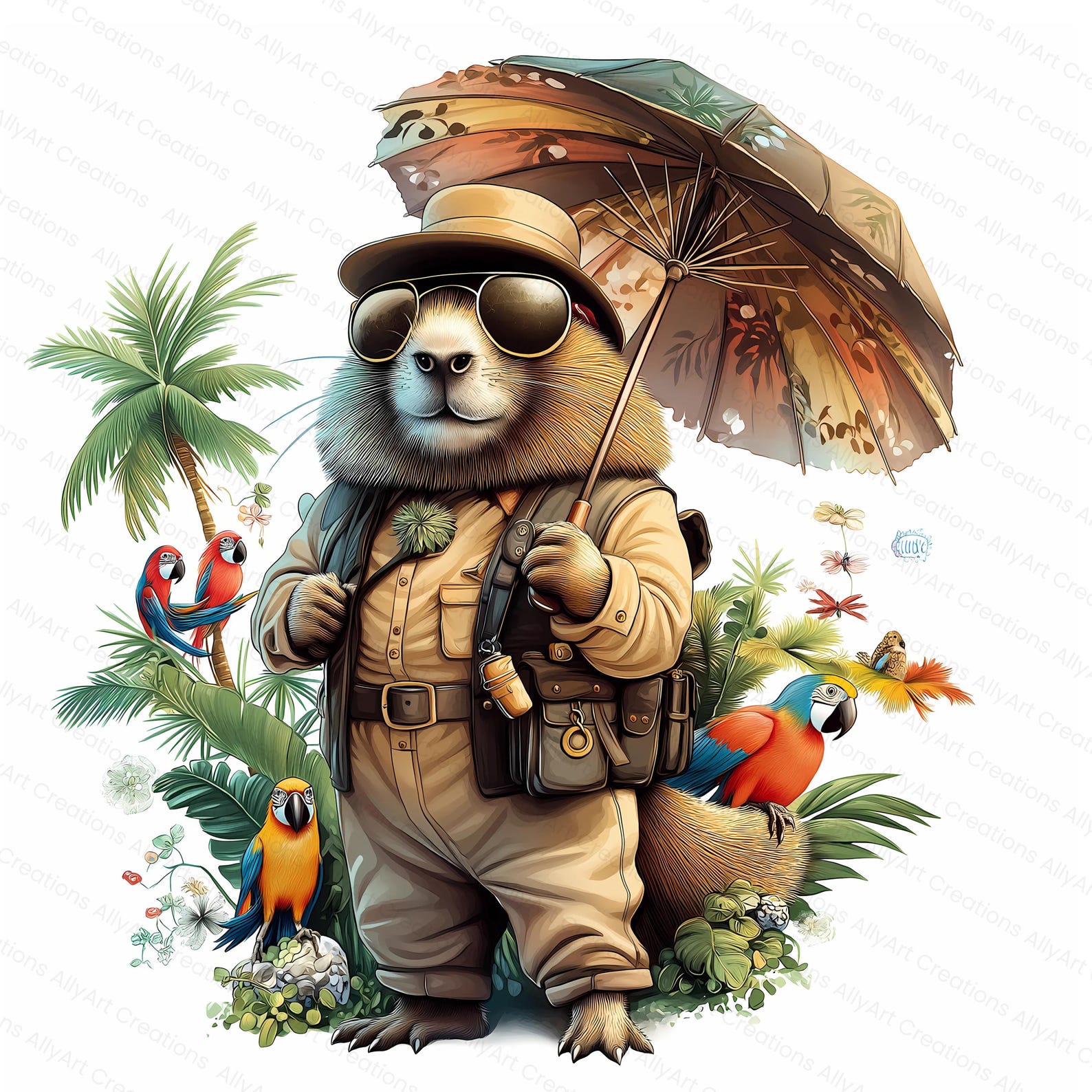 Groundhog Watercolor Clipart Bundle - Groundhog Clipart- Cute ...